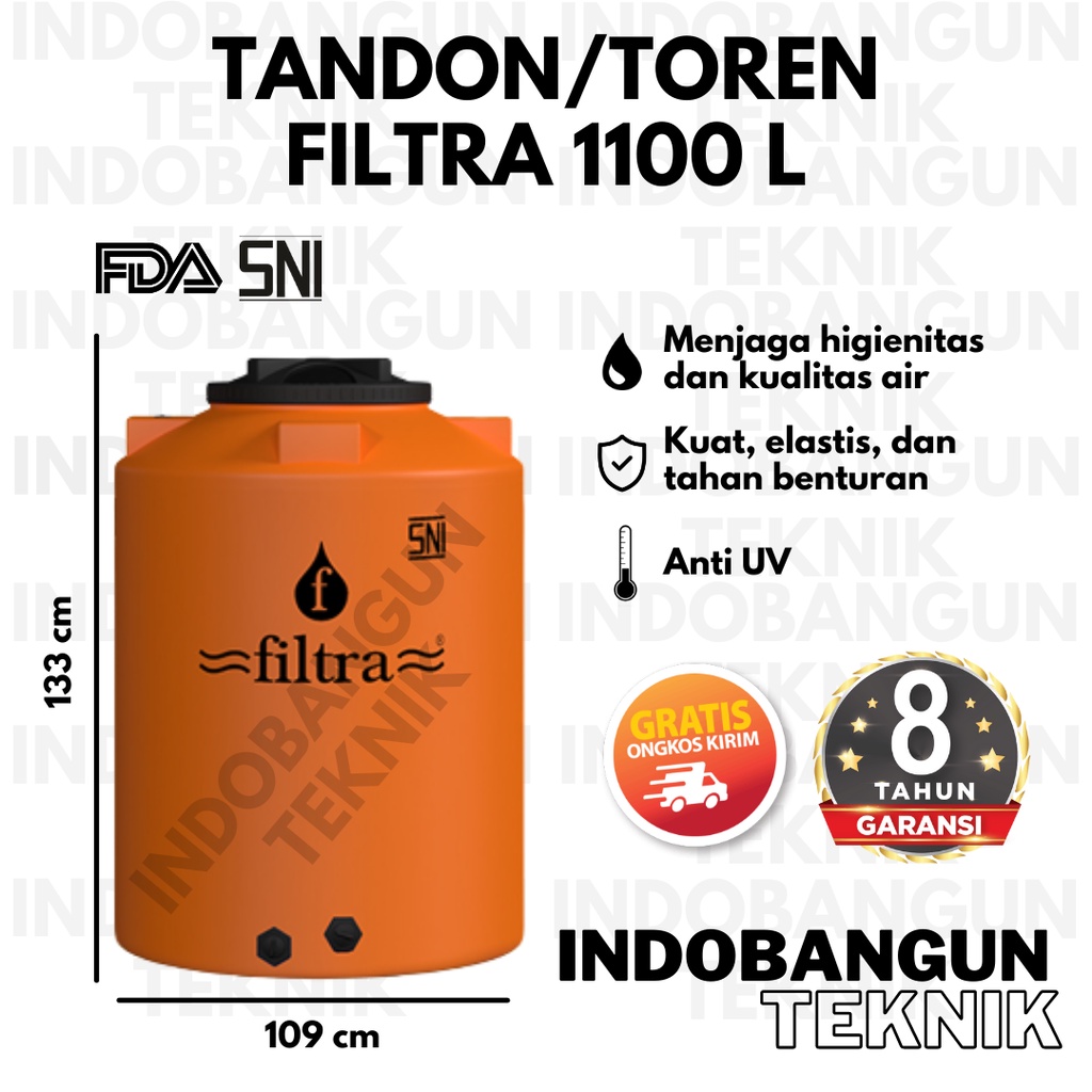 Jual Tandon Air Toren Air Tangki Air Filtra Jerapah TB 1100 1000 Liter ...