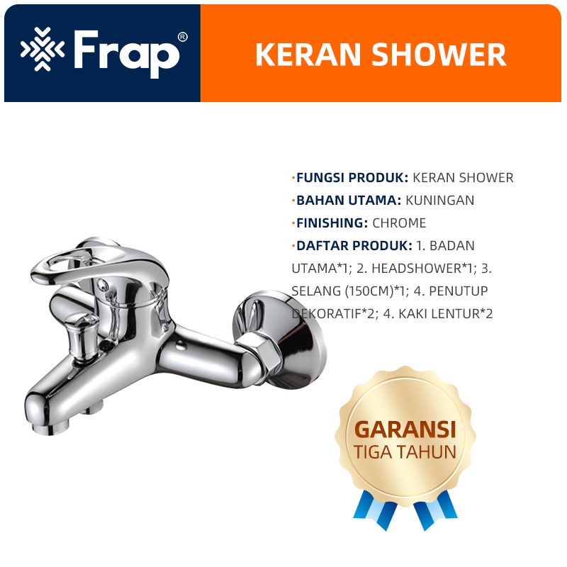 Jual FRAP IF3006 Shower Mixer / Kran Shower Panas dan Dingin Chrome dengan Hand Shower | Shopee ...