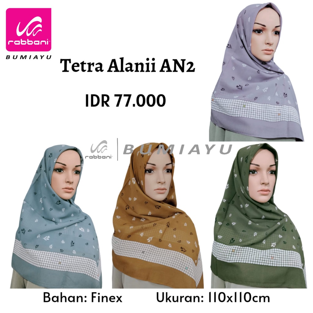 Jual TETRA ALANII RABBANI- SEGI EMPAT MOTIF RABBANI | Shopee Indonesia