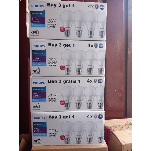 Jual LED PHILIPS ISI 4 BIJI | Shopee Indonesia