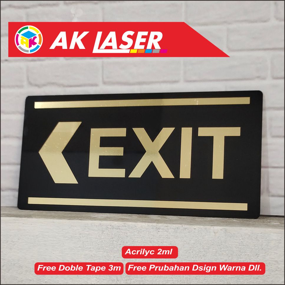 Jual AKRILIK SIGNAGE EXIT KIRI | Shopee Indonesia