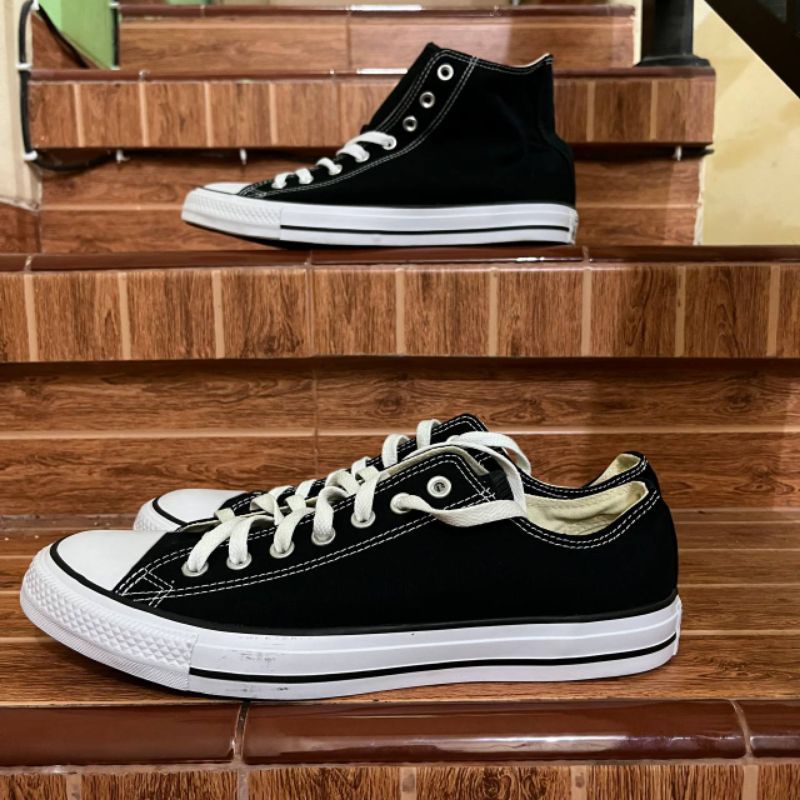 Jual Converse CT AS High Low Basic Black White Canvas | Shopee Indonesia