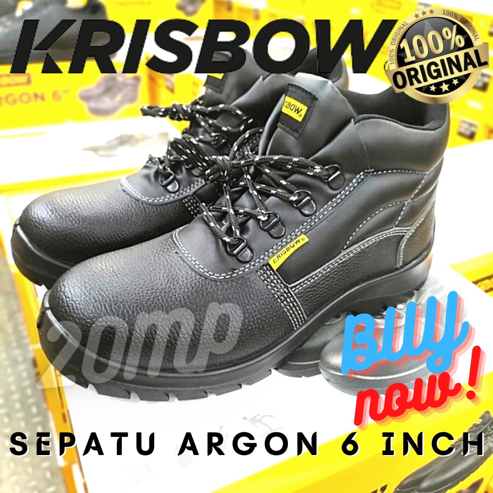 Jual Sepatu Safety Sepatu Pengaman Argon 6 Inch Original Krisbow ...