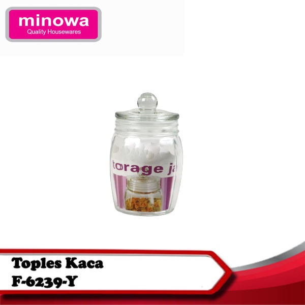 Jual Minowa Toples Kaca / Stoples Kue/Storage Jar F6239Y | Shopee Indonesia