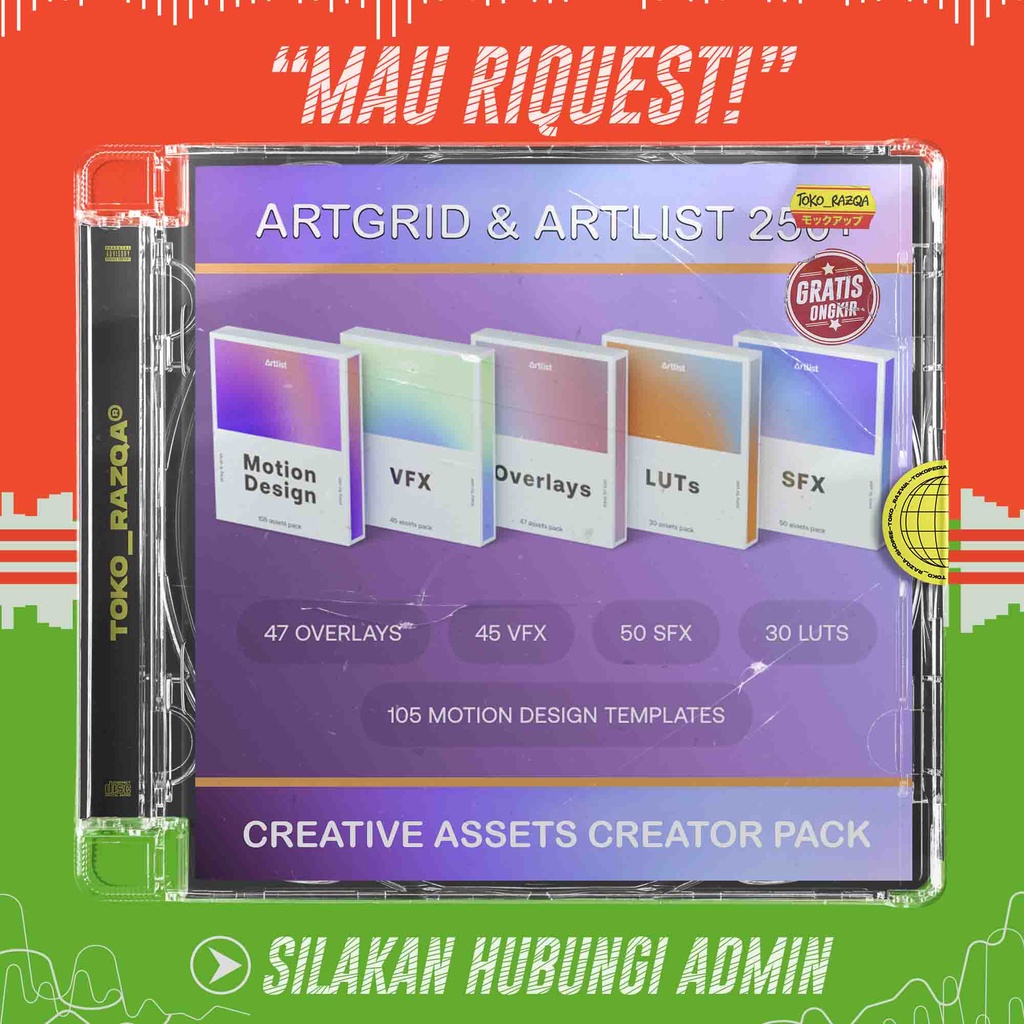 Jual ARTGRID & ARTLIST 250+ CREATIVE ASSETS - CREATOR PACK PR/AE MOTION | Shopee Indonesia