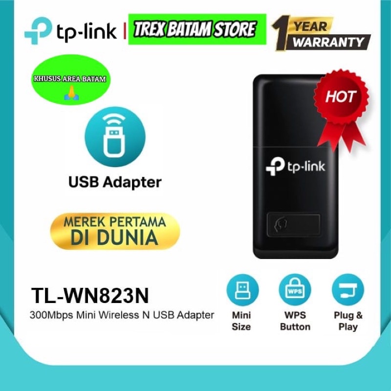 Jual TP LINK TL-WN823N 300Mbps MINI WIRELESS & WIFI USB ADAPTER (BATAM ...