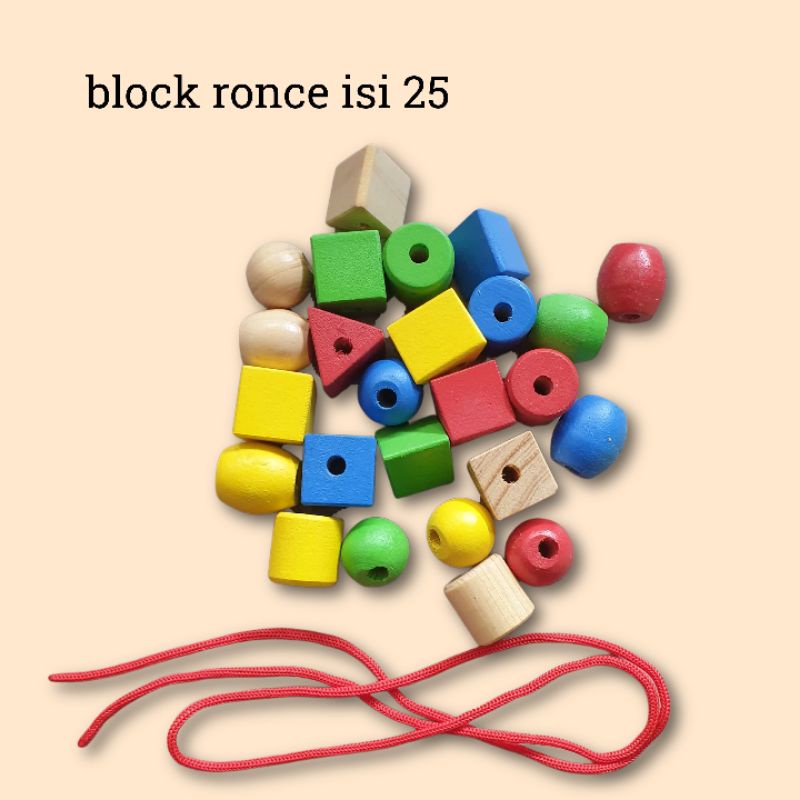 Jual smarttoys BLOCK MERONCE ISI 25 mainan edukasi edukatif kayu anak ...