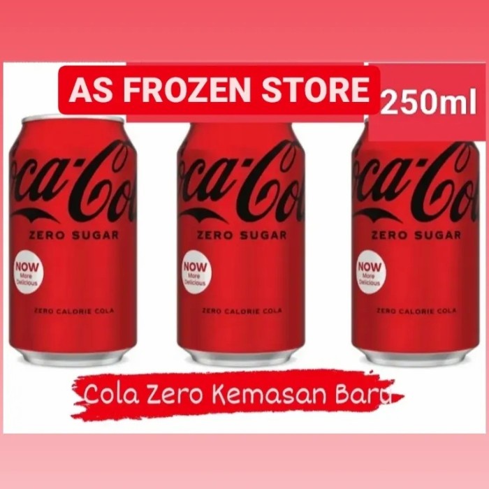 Jual Coca Cola Zero Can 330ml / Diet Coke / Coca Cola Zero Kaleng 1dus 24pc - 250ml | Shopee ...