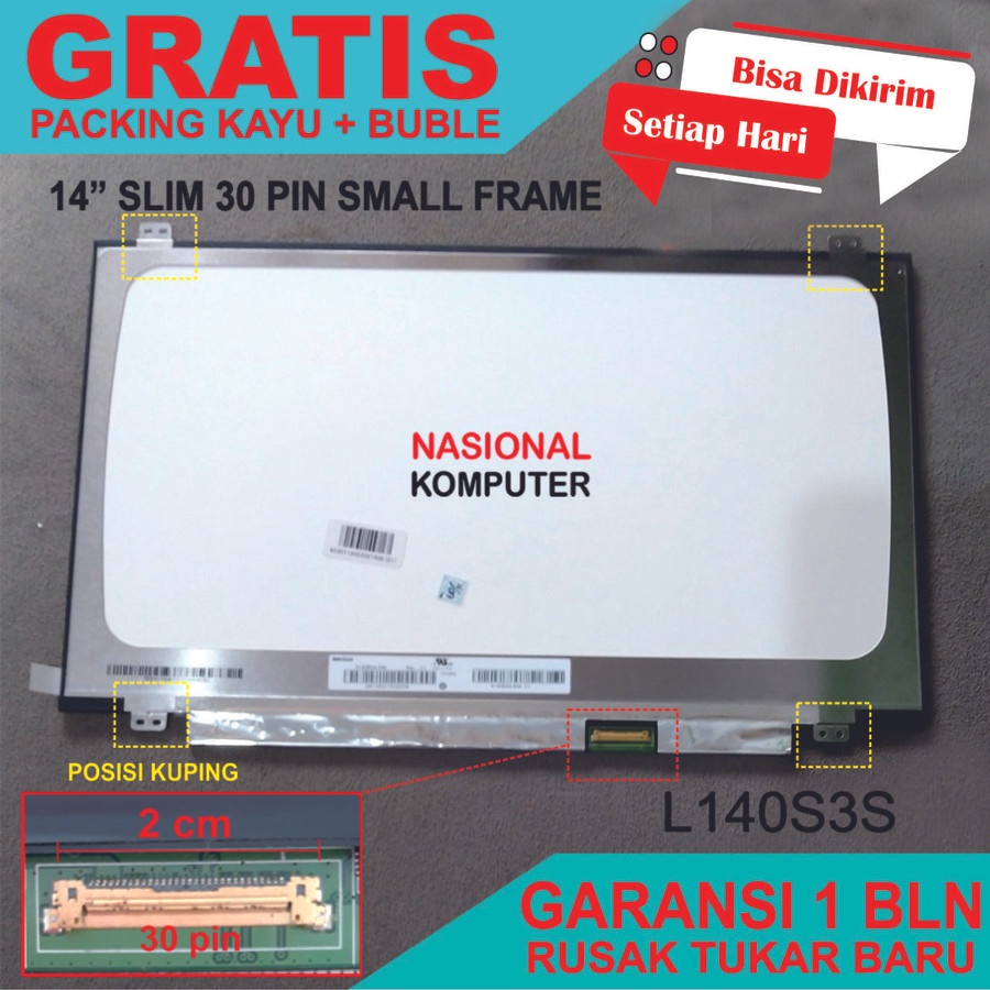 Jual LCD LED Asus Vivobook S14 A411 A411U A411Q Small Frame HD 1366*768 | Shopee Indonesia