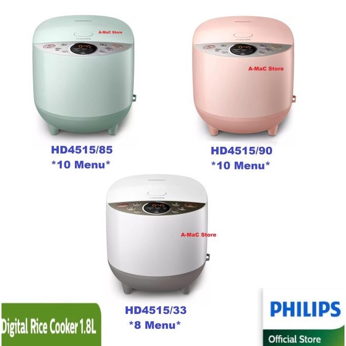 Jual PHILIPS RICE COOKER HD4515 DIGITAL 1.8L PENANAK NASI Khusus TNG ...