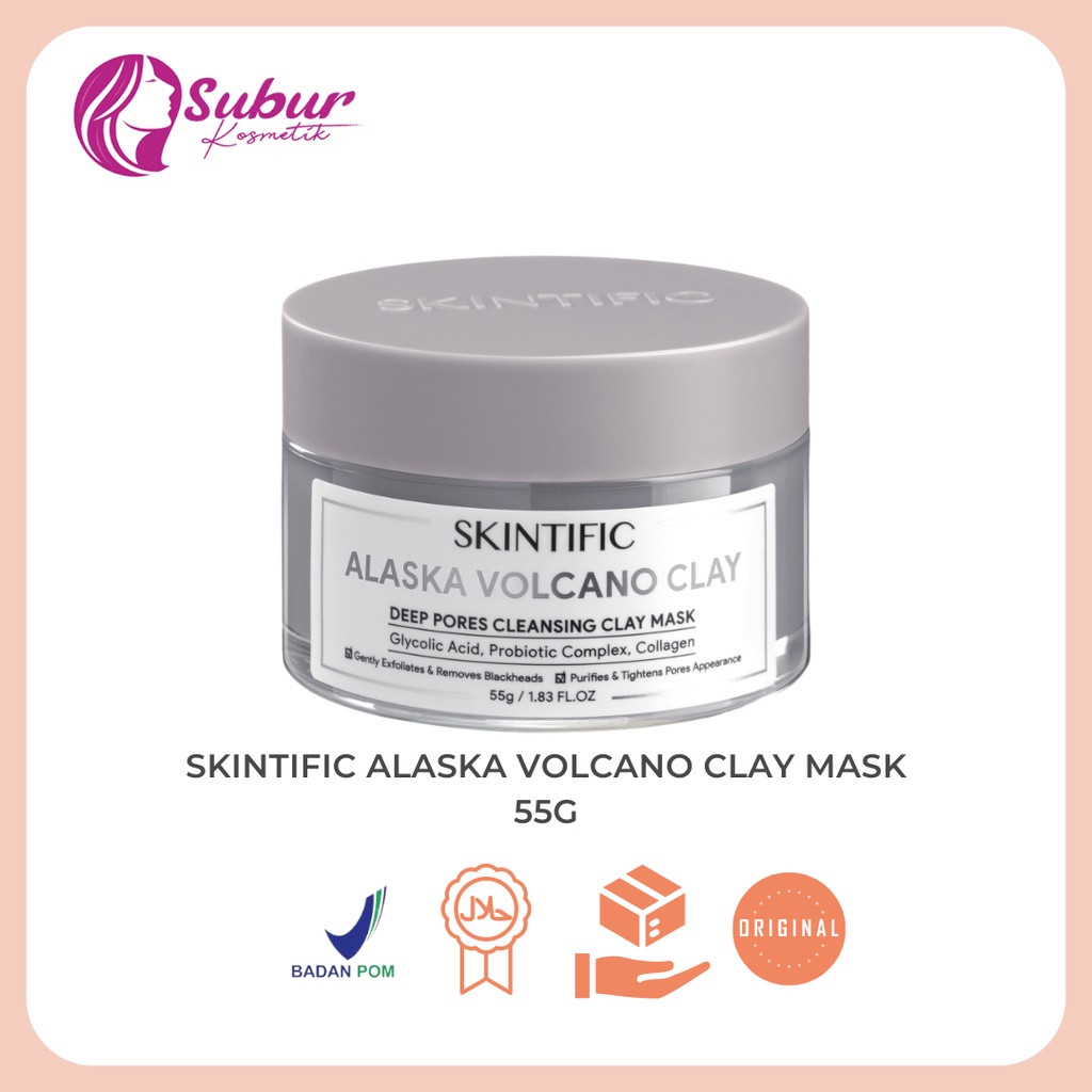 Jual SKINTIFIC ALASKA VOLCANO CLAY MASK 55G | Shopee Indonesia