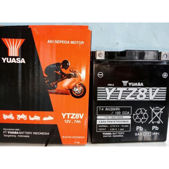 Jual AKI MOTOR YAMAHA XMAX YTZ8V / GTZ8V YUASA AKI KERING | Shopee Indonesia