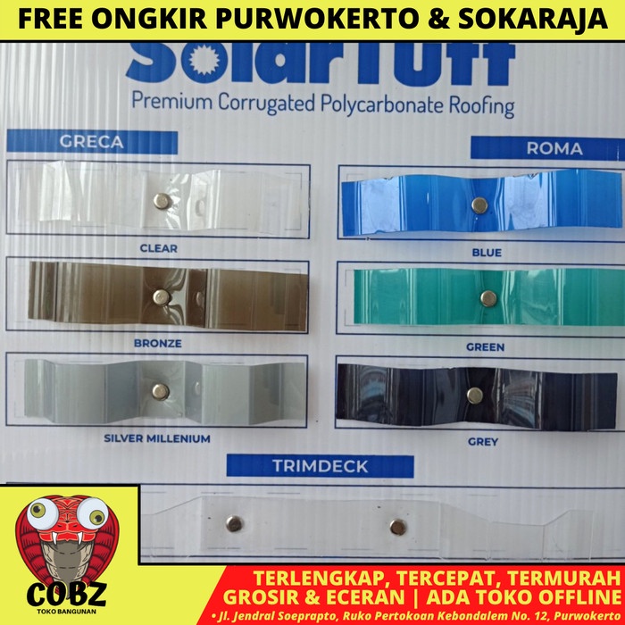 Jual 0.8 MM X 84 CM X 3 M /SOLARTUFF TRIMDEK SPANDEK ATAP GELOMBANG ...