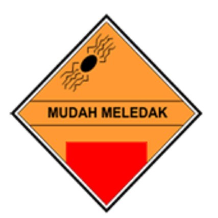 Jual SIGN STICKER MUDAH MELEDAK / WARNING IMO LIMBAH B3 STIKER UK ...