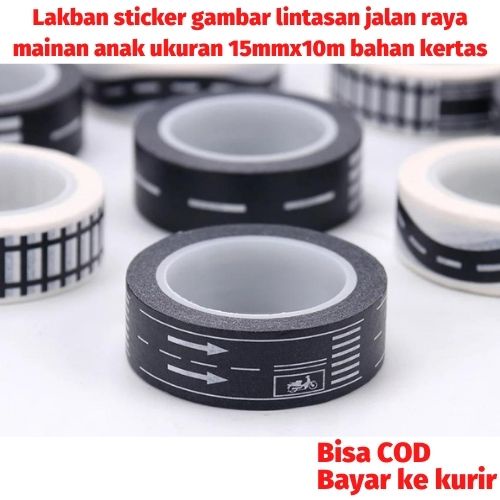 Jual Lakban sticker gambar lintasan jalan raya mainan anak ukuran ...