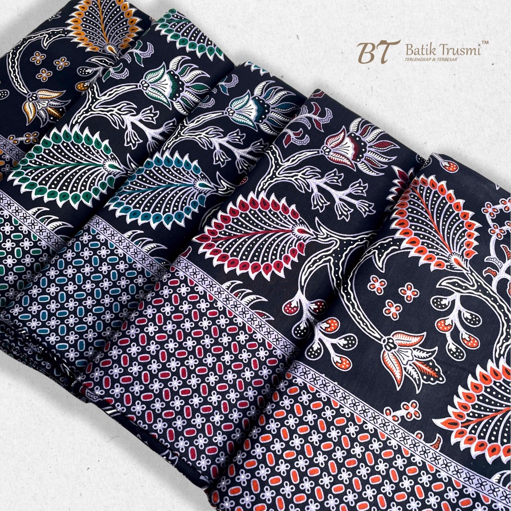 Jual BATIK TRUSMI Bahan Kain Katun Sarung Mataram Motif Daun 81997 ...