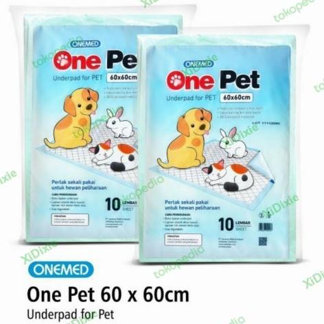 Jual Onepet Underpad / training pad 60X60 1 KARTON ISI 10 PACK (100 LBR ...
