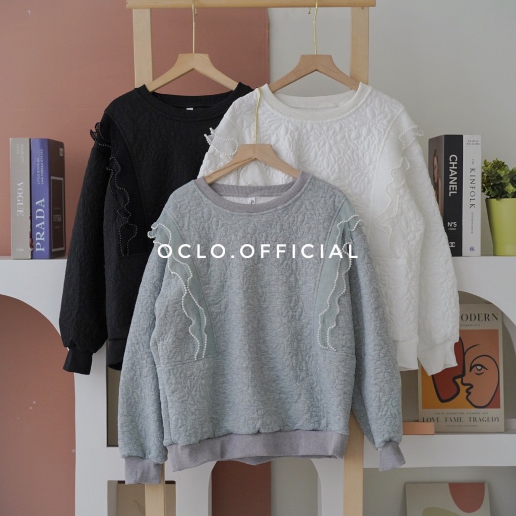 Jual Frisa Blouse | sweater tebal mutiara | Shopee Indonesia