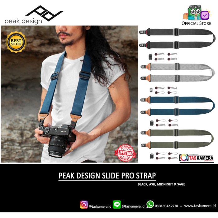 Jual PEAK DESIGN SLIDE PROFESSIONAL SLING STRAP / STRAP KAMERA | Shopee ...