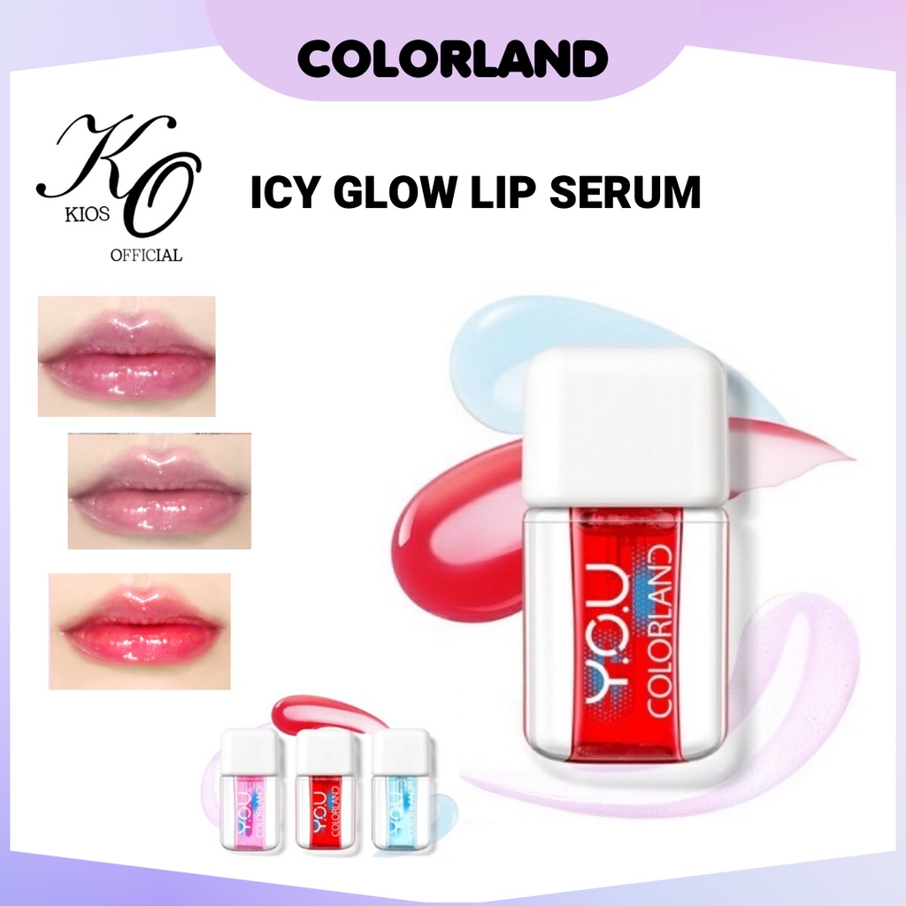Jual You Colorland Icy Glow Lip Serum Serum Bibir Vitamin E Pelembab Gloss Bibir Hitam