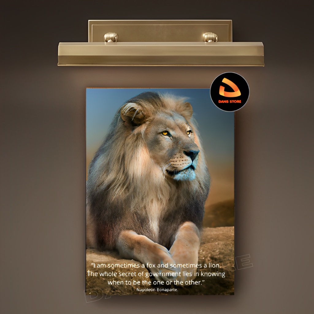 Jual Poster Singa Dan Kata Motivasi Lion Quotes Hiasan Dinding ...