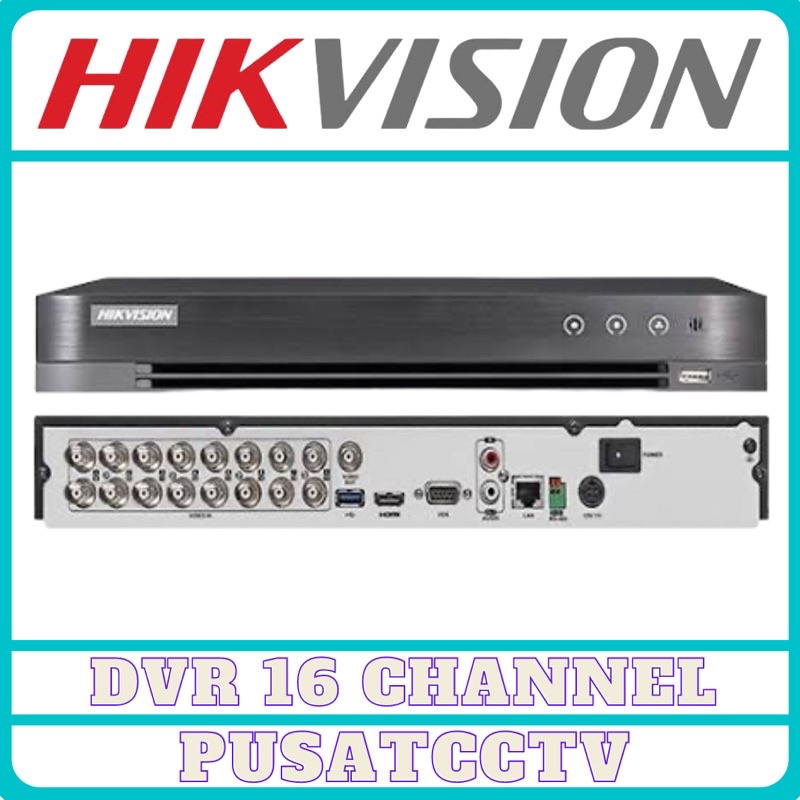 Jual DVR HIKVISION 16 CHANNEL TURBO HD AUDIO SERIES SUPPORT 1MP-5MP ...