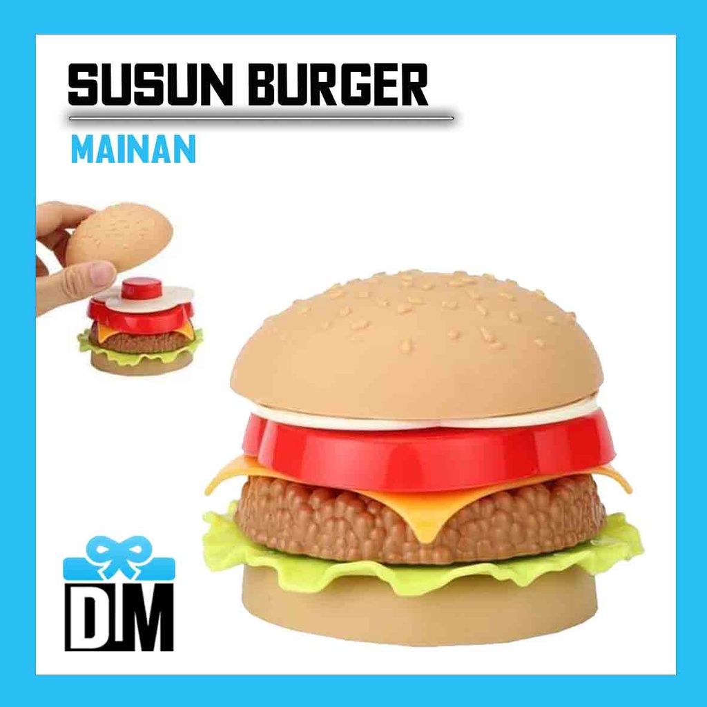 Jual Mainan Puzzle Kursty Krab Burger Masak-masakan Tumpuk Susun Roti ...