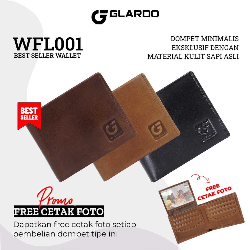Jual DOMPET KULIT GLARDO WFL001 | KULIT SAPI ASLI | GARANSI 2 TAHUN ...