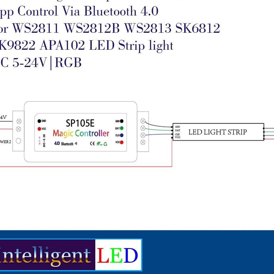 Jual SP105E Magic LED pixel Controller Via Bluetooth 4.0 For WS2812 ...