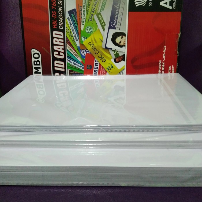 Jual Nametag Kertas Pvc Id Card A4 Instan 5 Set | Shopee Indonesia