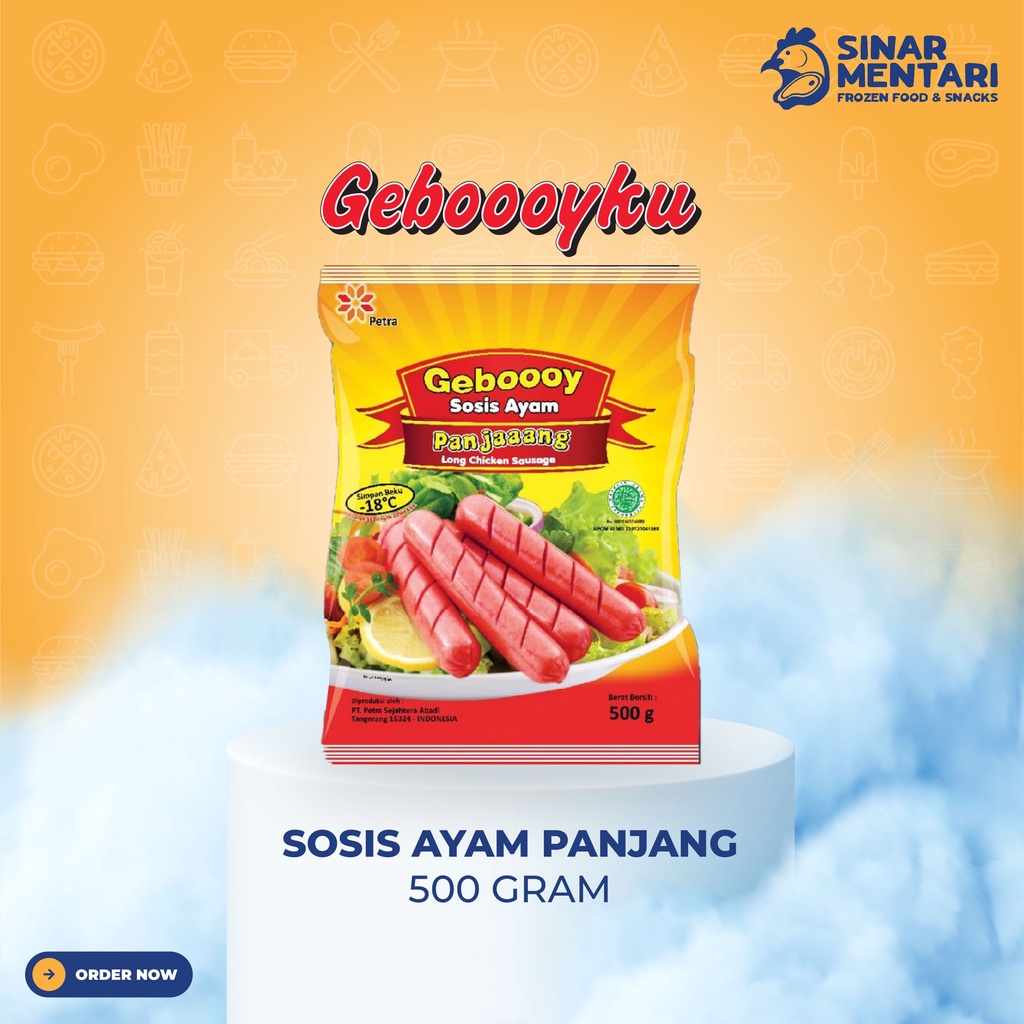 Jual Sosis Ayam Geboy Geboooyku panjang 500 gram | Shopee Indonesia