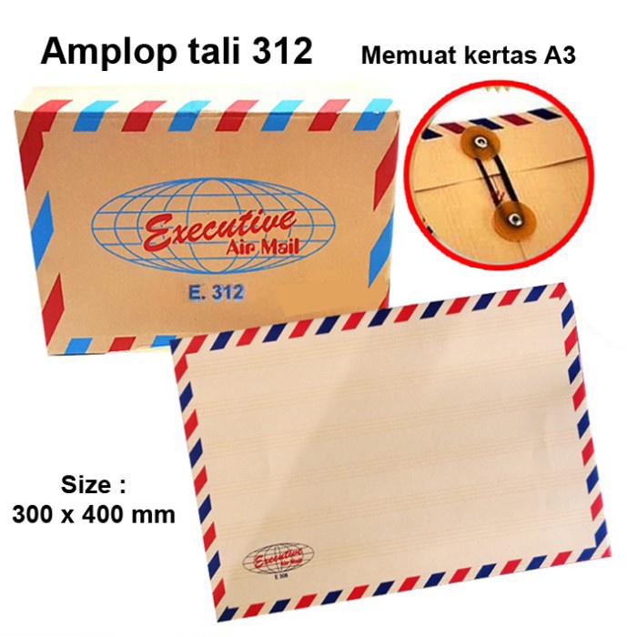 Jual Amplop Coklat Tali Air Mail 312 (10 Lembar) | Shopee Indonesia