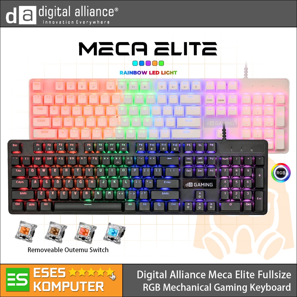 Jual Keyboard DA Meca Elite Fullsize RGB | Mechanical Gaming Keyboard ...