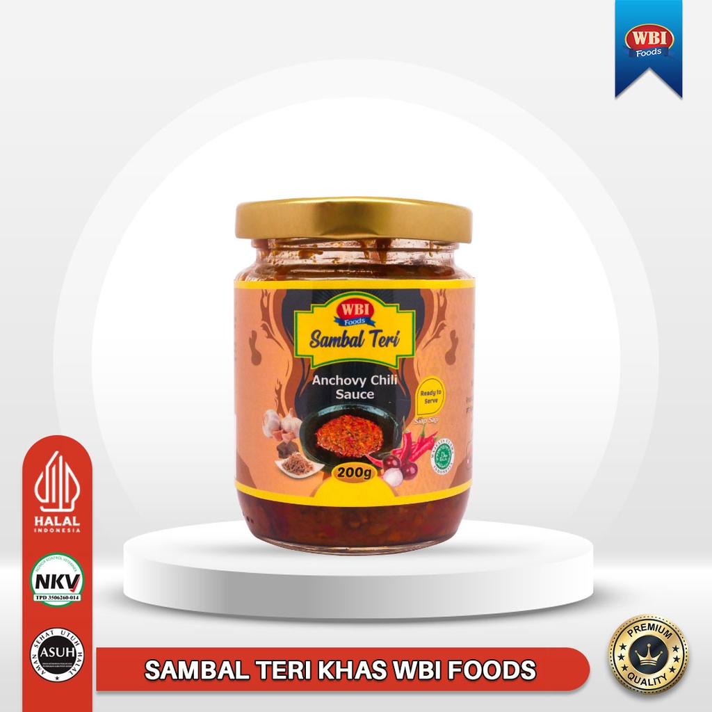 Jual Sambal Teri, Sambal Tradisional Khas WBI FOODS Botol Jar 200gr ...
