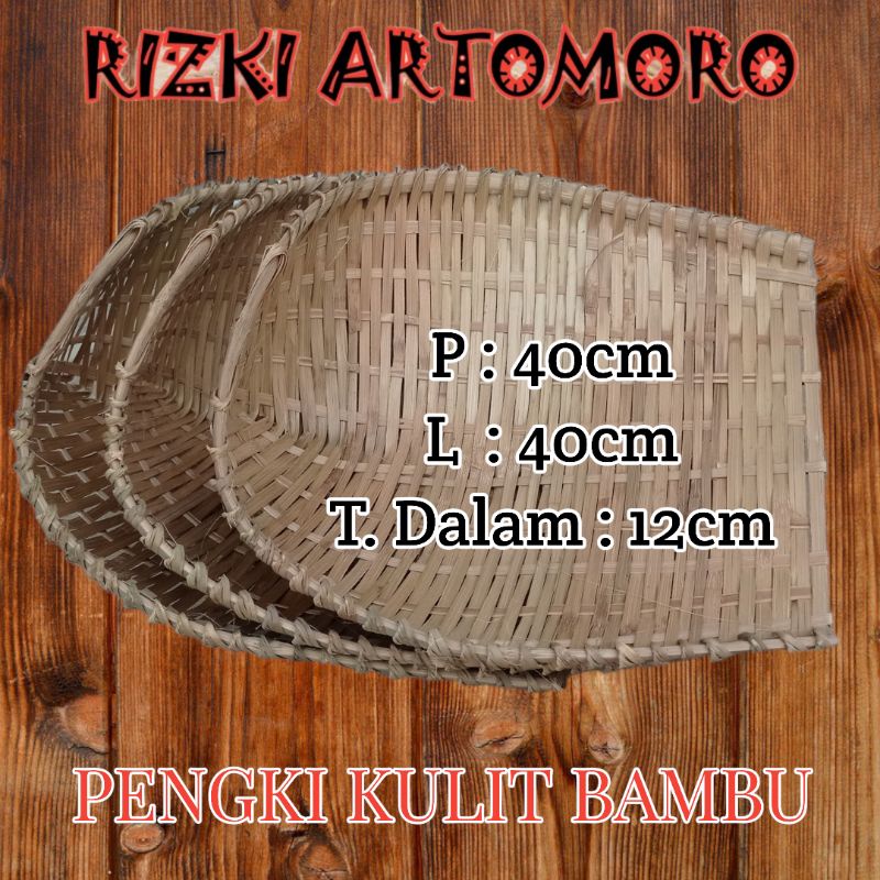 Jual Pengki kulit bambu - pengki anyam - serokan sampah bambu - serokan ...