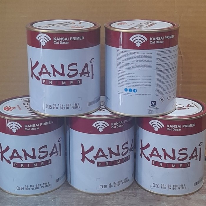Jual Kansai Zinc Chromate Red Oxide 008 Cat Dasar Kayu Besi Primer 1Kg ...