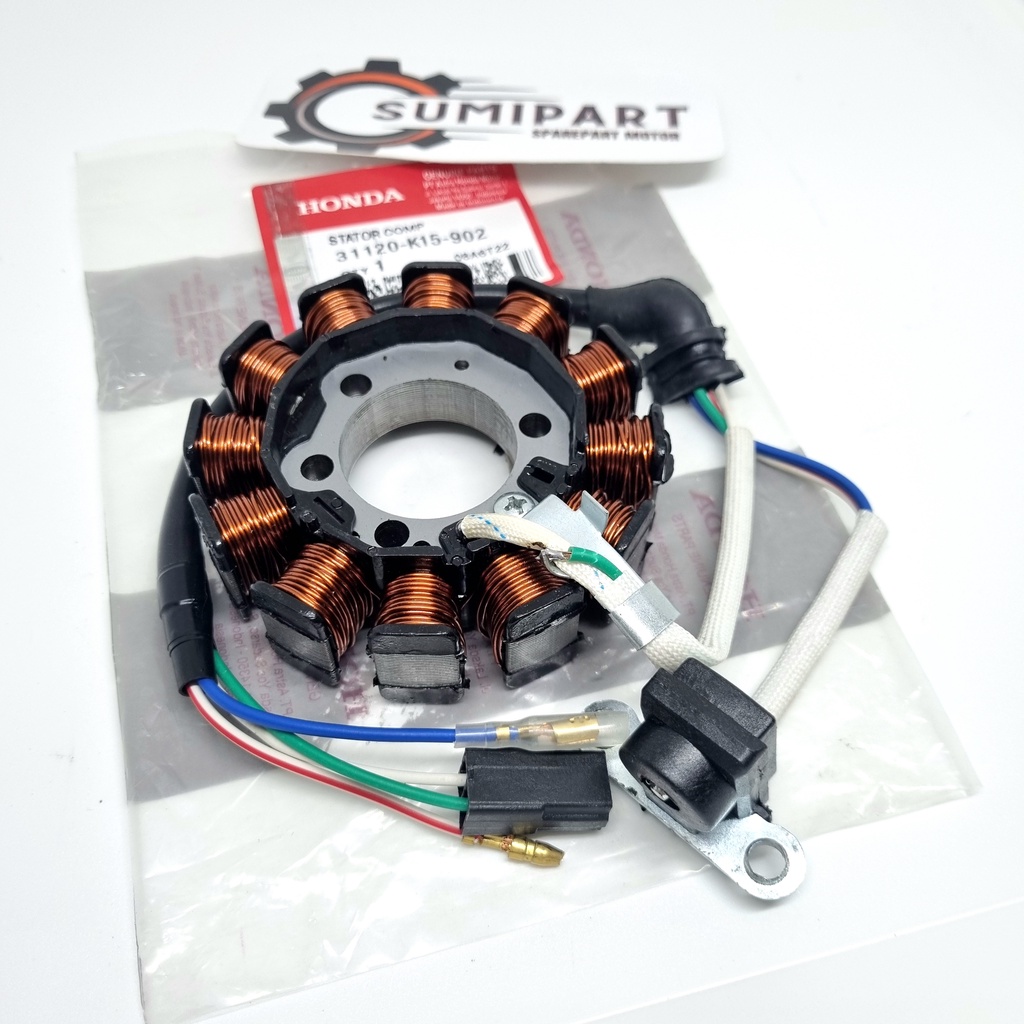 Jual Spul Spull Assy Stator Comp Honda Sonic 150 Supra GTR 150 CBR 150 R LED 31120-K15-902 ...