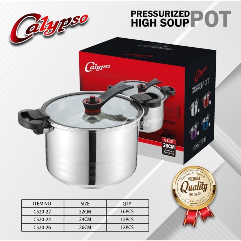 Jual Panci Presto Calypso Stainless Steel Pressurized High Soup Pot ...