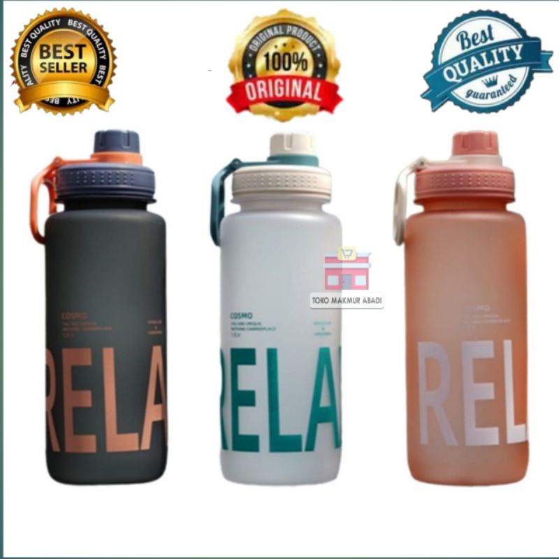Jual BOTOL MINUM RELAX PORTABLE SPORT OLAHRAGA 1000ML 1LITER DOFT ...