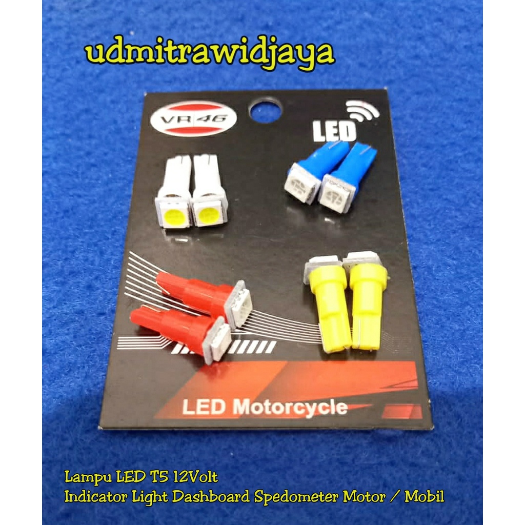 Jual Lampu LED T5 DC12V Indicator Light Dashboard Speedometer Motor ...