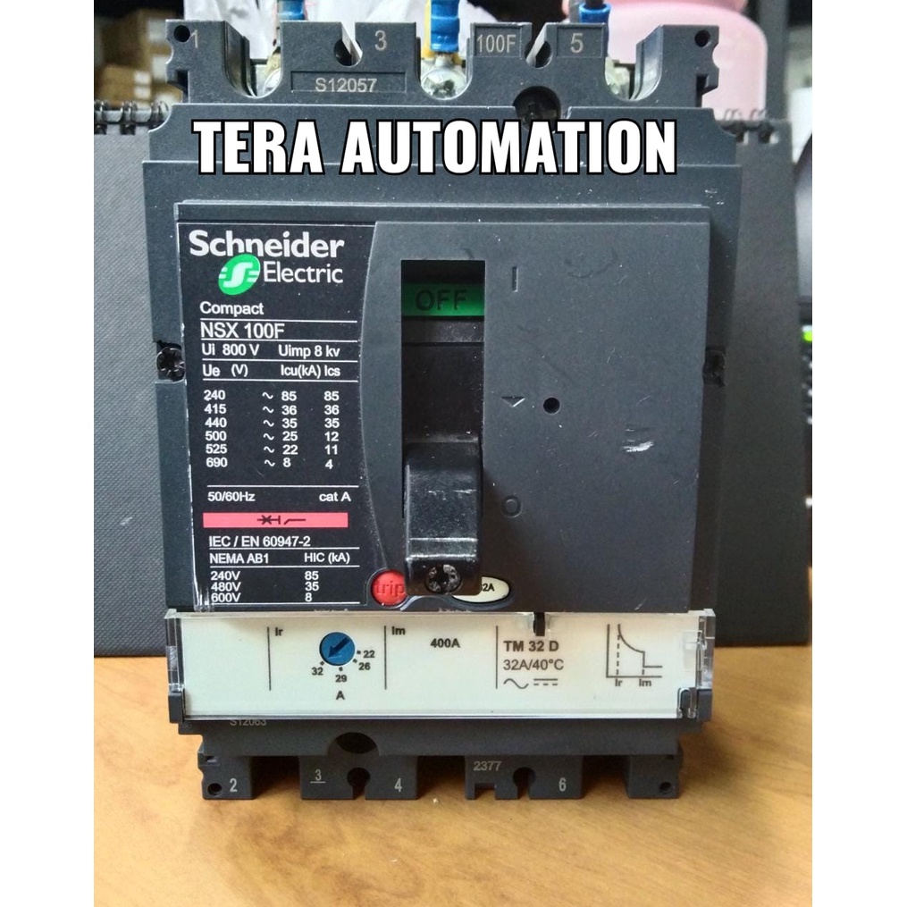Jual MCCB BREAKER SCHNEIDER NSX100F NSX 100F 3P 32A READY STOK | Shopee Indonesia