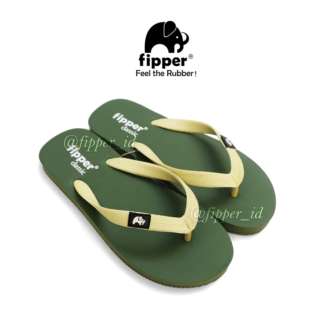Jual [FIPPER CLASSIC] - Green Army/Khakis - Sandal Jepit Pria & Wanita ...