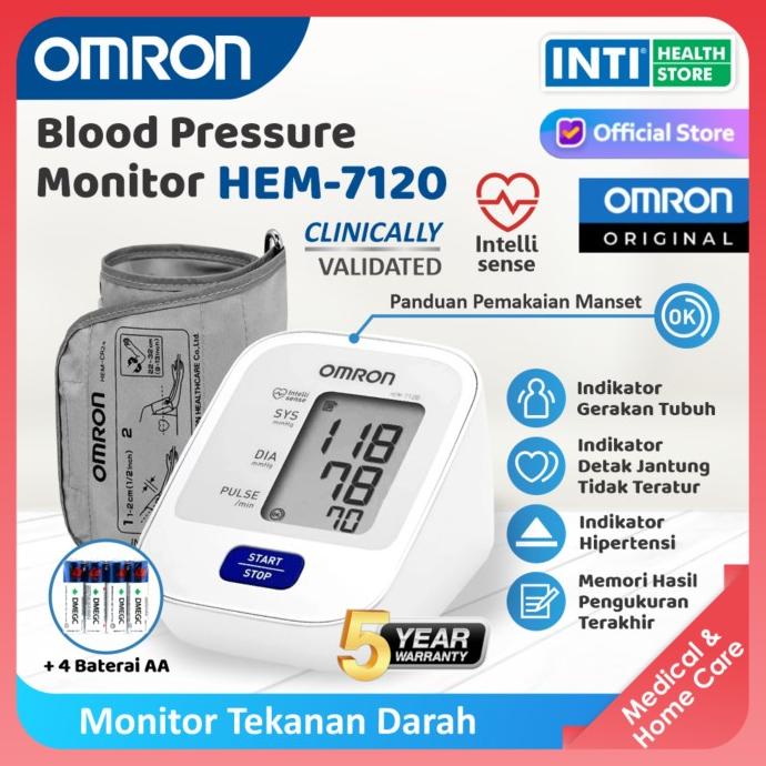Jual OMRON Tensimeter Digital HEM-7120 / Blood Pressure Monitor ...