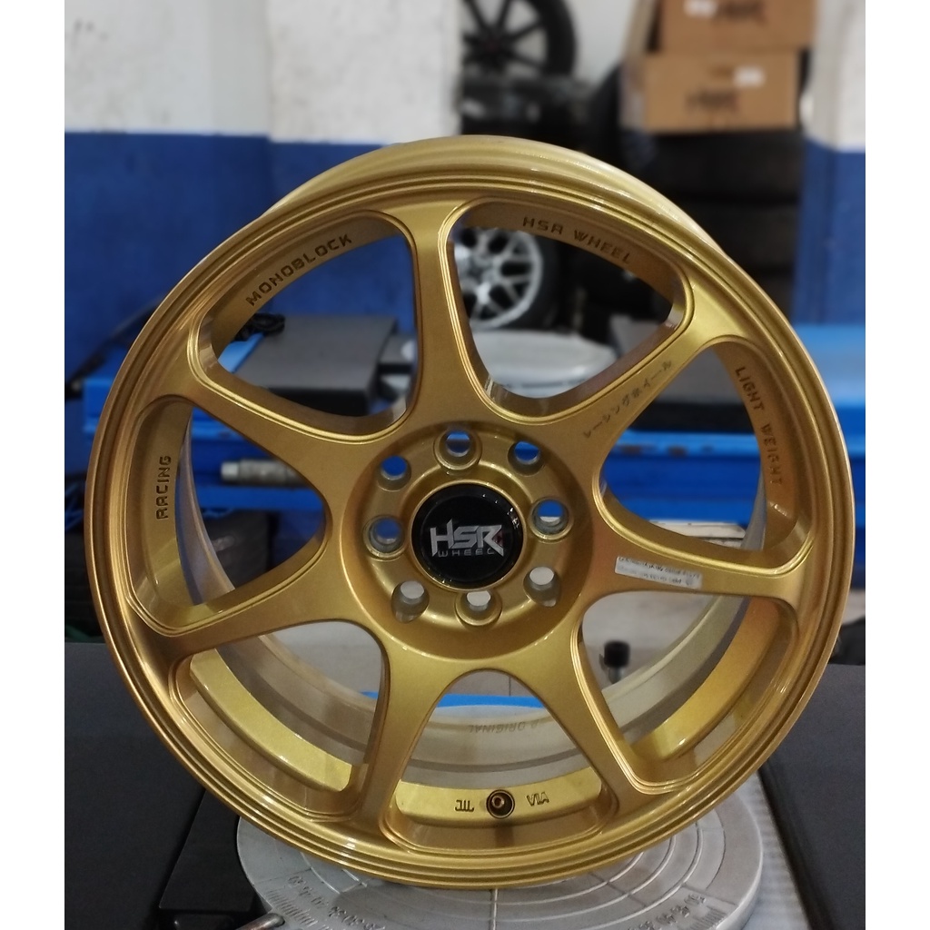Jual Velg mobil racing yaris r16 hsr sebunsuta ring 16x7 pcd 4x100 4x114,3 et42 gold | Shopee ...