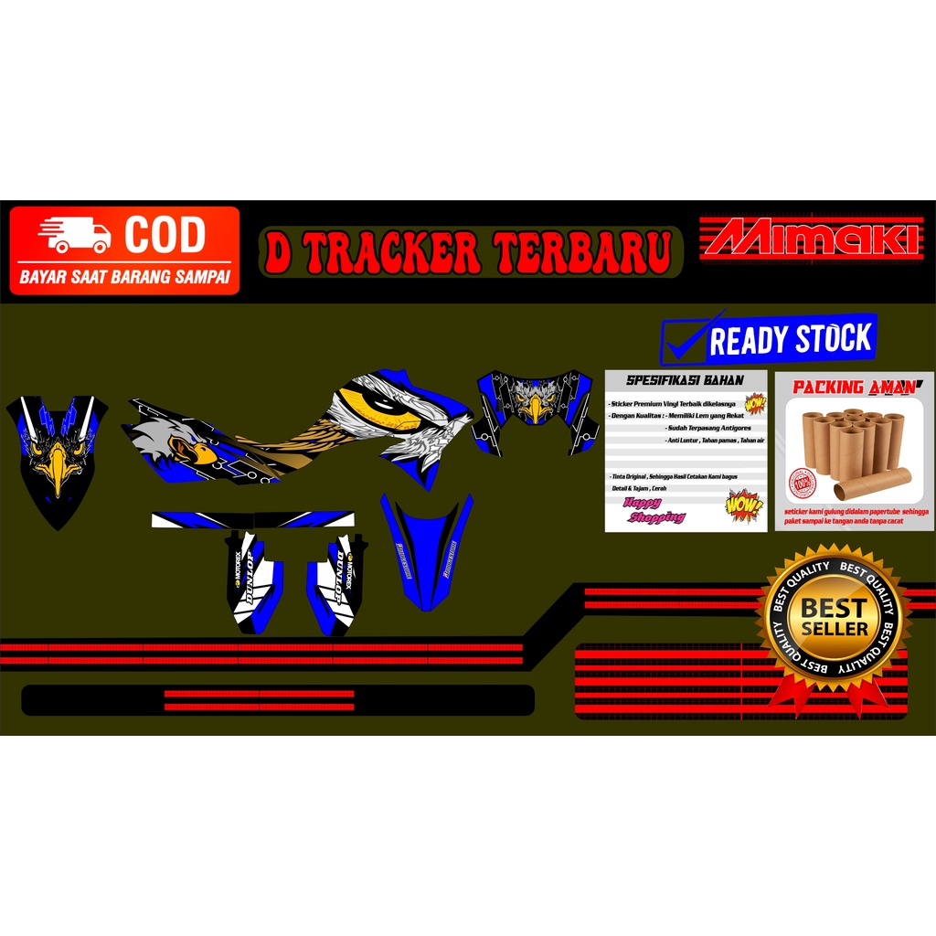 Jual Sticker decal d tracker supermoto terbaru motif burung keren harga ...