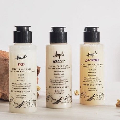 Jual (BPOM) HAPLE FACE WASH SERIES 120 ml [Halley Face Wash ( for oily ...