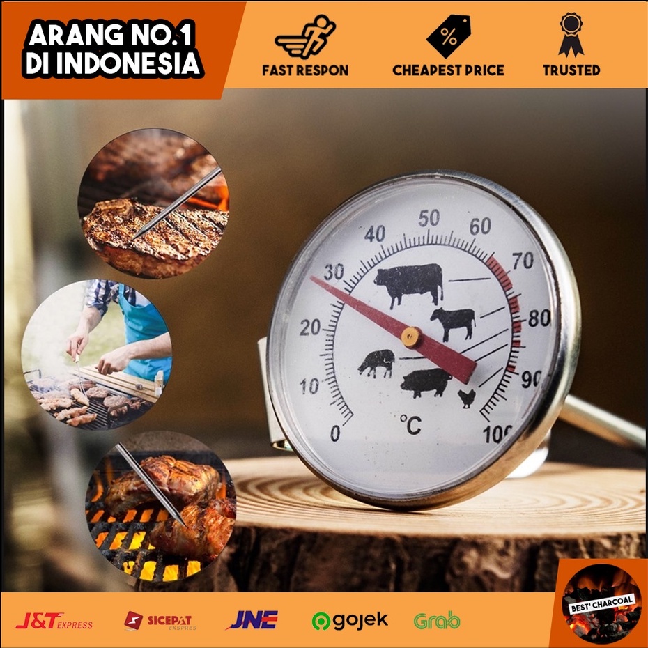 Jual Termometer Makanan Daging BBQ Meat Temperature Sesuai dengan ...