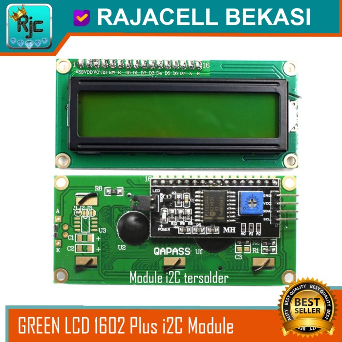 Jual Lcd 1602 16X2 For Arduinoo Esp8266 Esp32 Stm32 Pico I2C Pcf8574 Ii2 | Shopee Indonesia