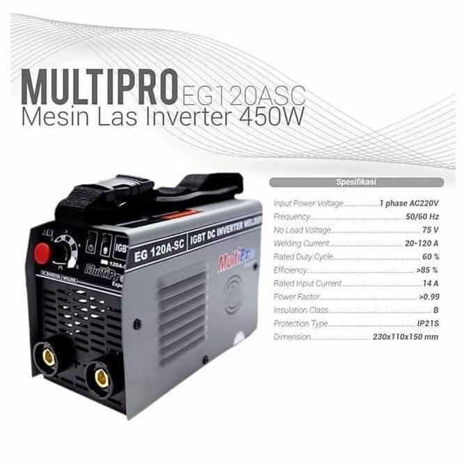 Jual MESIN TRAVO LAS INVERTER MULTIPRO EG 120 ASC 450 WATT | Shopee Indonesia