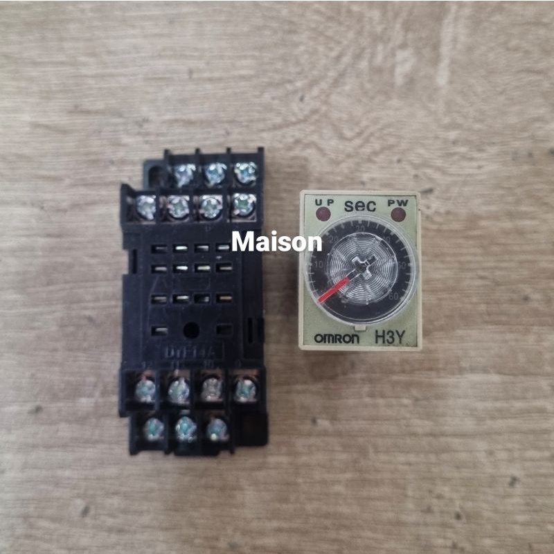 Jual Timer Omron H3Y-4 60s 220Vac + socket | h3y 4 60s | Shopee Indonesia